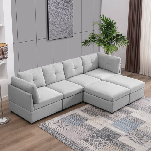 Latitude Run® Burmah Latitude Run® Modern U Shaped Convertible Sofa Couch, Modular Sectional ...